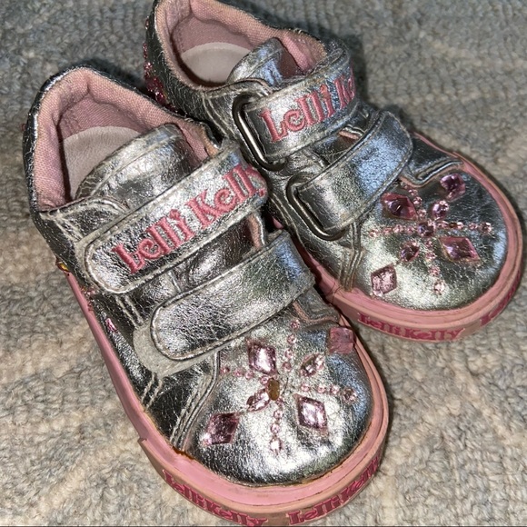 Lelli Kelly Kids | Shoes | Silver Lelli Kelly Shoes With Pink Jewels ...